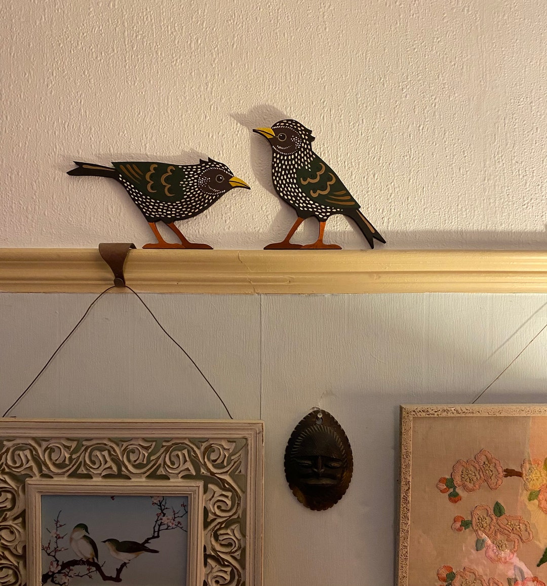 Pair of Starlings to Sit on a Door Frame, Picture Rail or Similar. - Etsy
