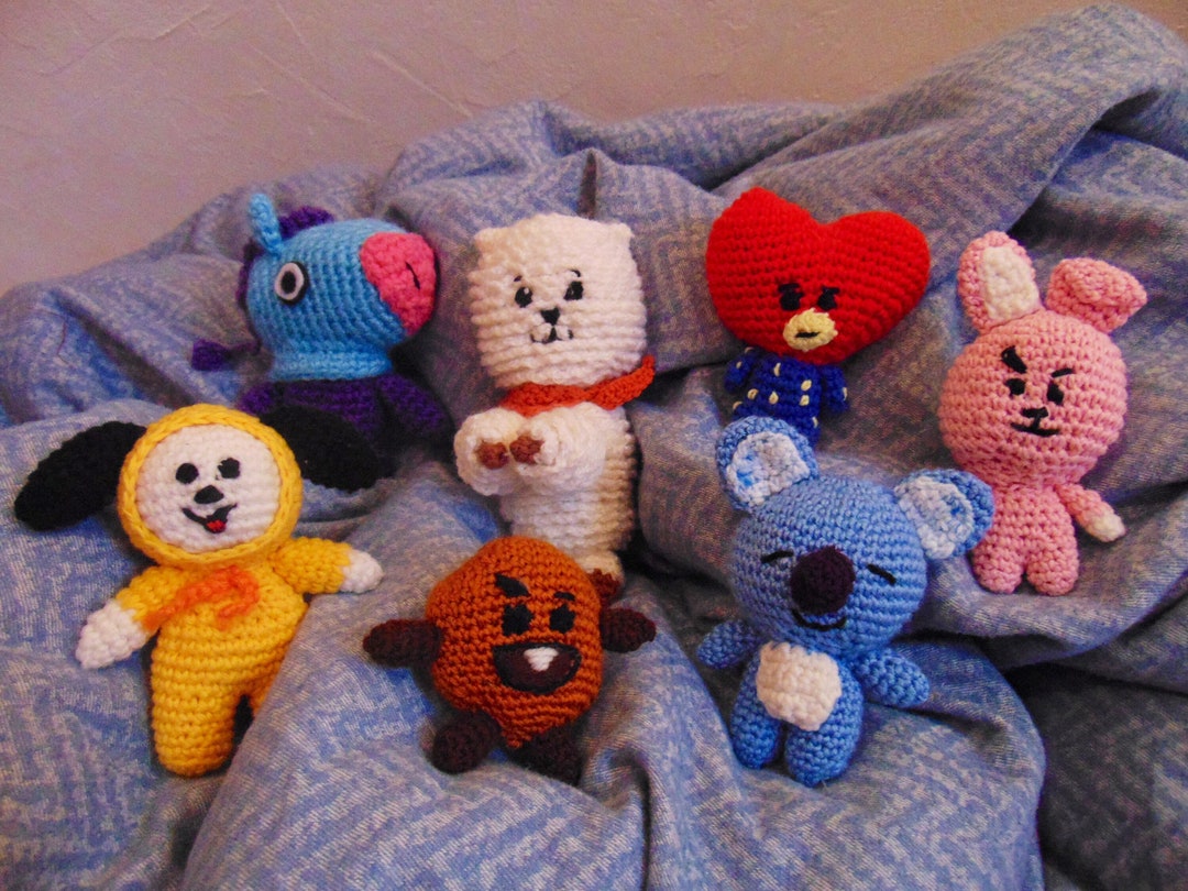 BT21 Characters Crocheted BTS Inspired Kpop Cute Crochet - Etsy