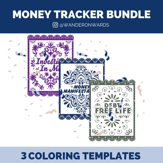Money Tracker Bundle Printable Digital Finance Planner | Etsy