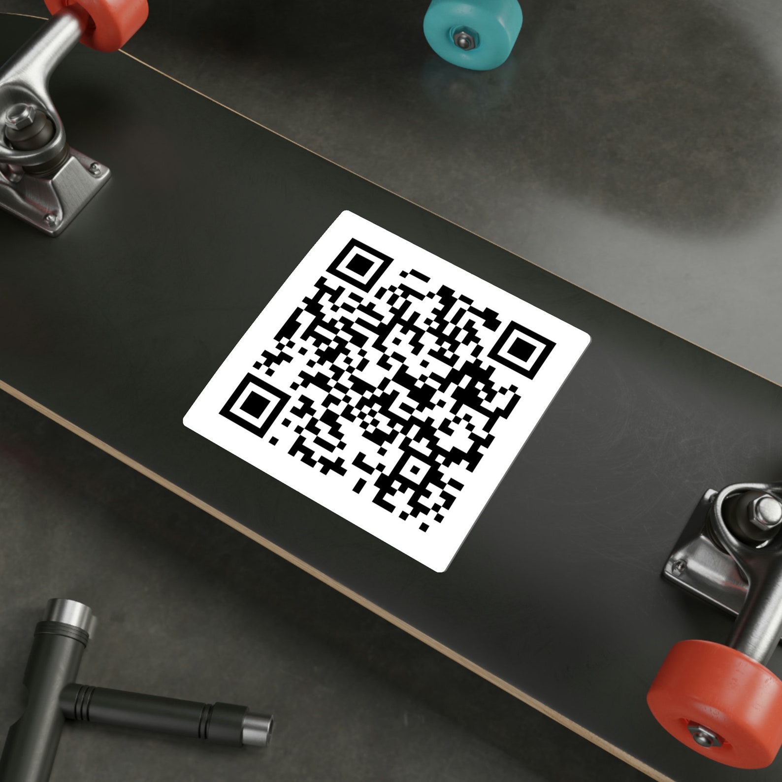 Rickroll QR Code Prank Sticker - Etsy