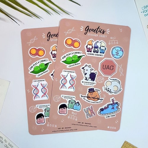 Biology Sticker Sheet Science Genetics Pre-med Bullet - Etsy