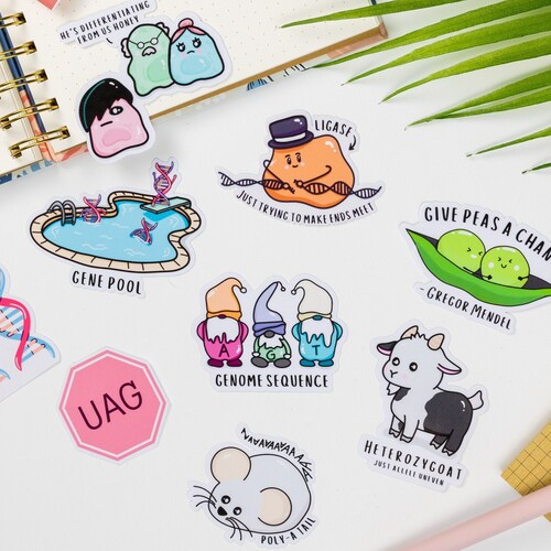 Biology Sticker Sheet Science Genetics Pre-med Bullet - Etsy