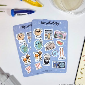 Cute Cell Culture Vinyl Sticker Sheet Science Biology Stem - Etsy