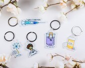 STEM Mini Keychains Science Chemistry Nursing Medicine - Etsy