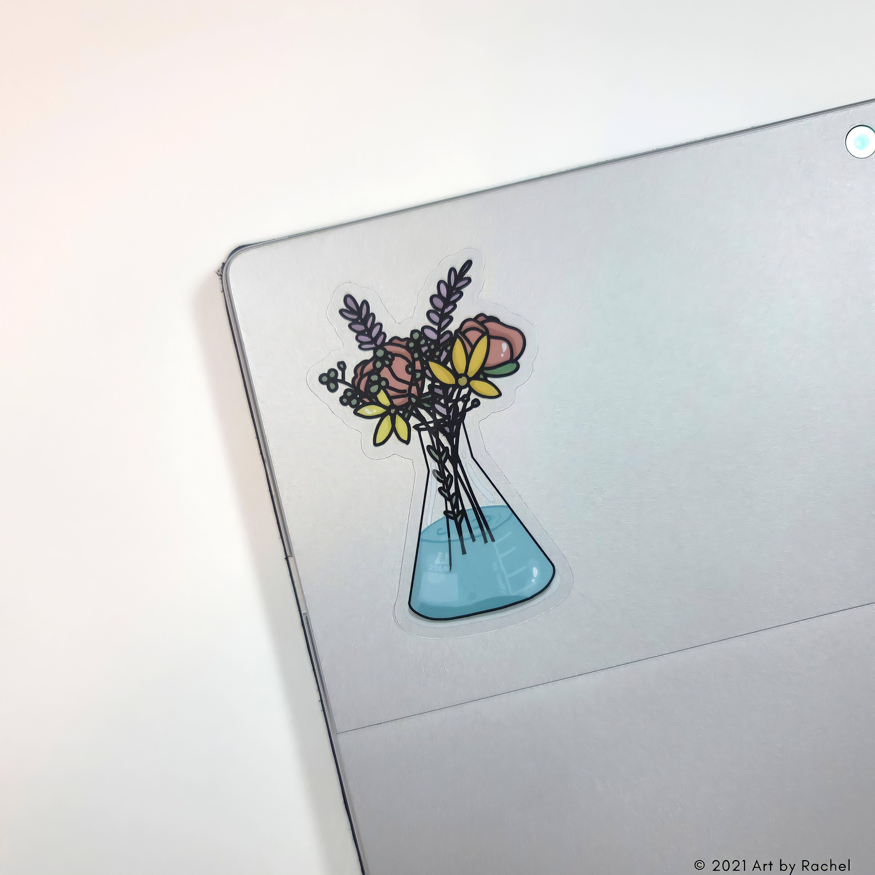 Beaker With Flowers | Sticker or Magnet | Science, Chemistry, Medical ...