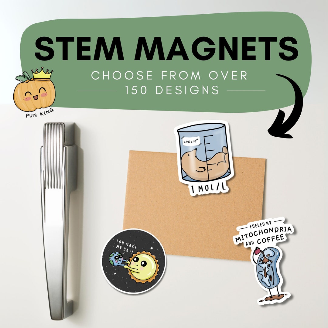 STEM Pun Magnets | Science, Biology, Chemistry, Pre-med | Fridge Magnet ...