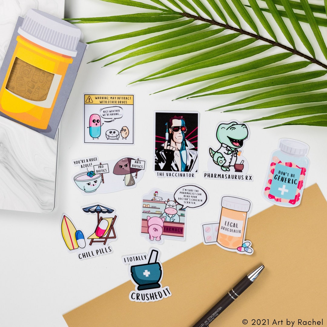 Pharmacy Pun Stickers Science Medicine Biochem Nursing - Etsy