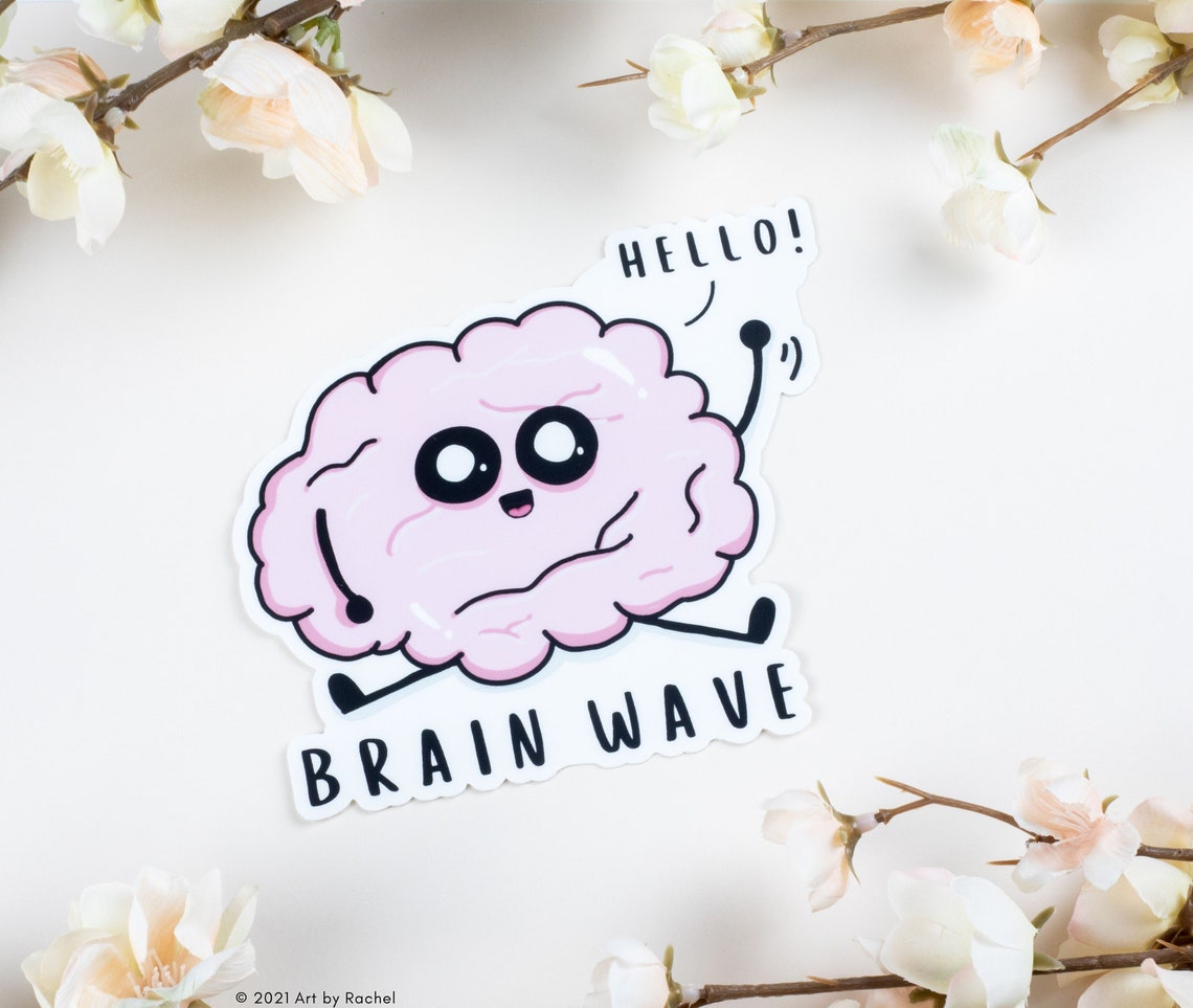 Brain Wave Bumper Sticker | STEM, Science, Neuroscience, Pun | Science ...