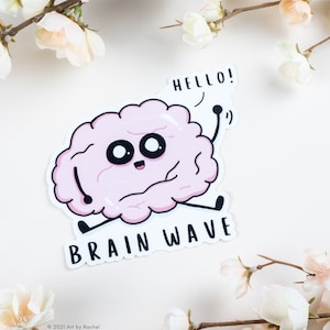 Brain Wave Bumper Sticker | STEM, Science, Neuroscience, Pun | Science ...
