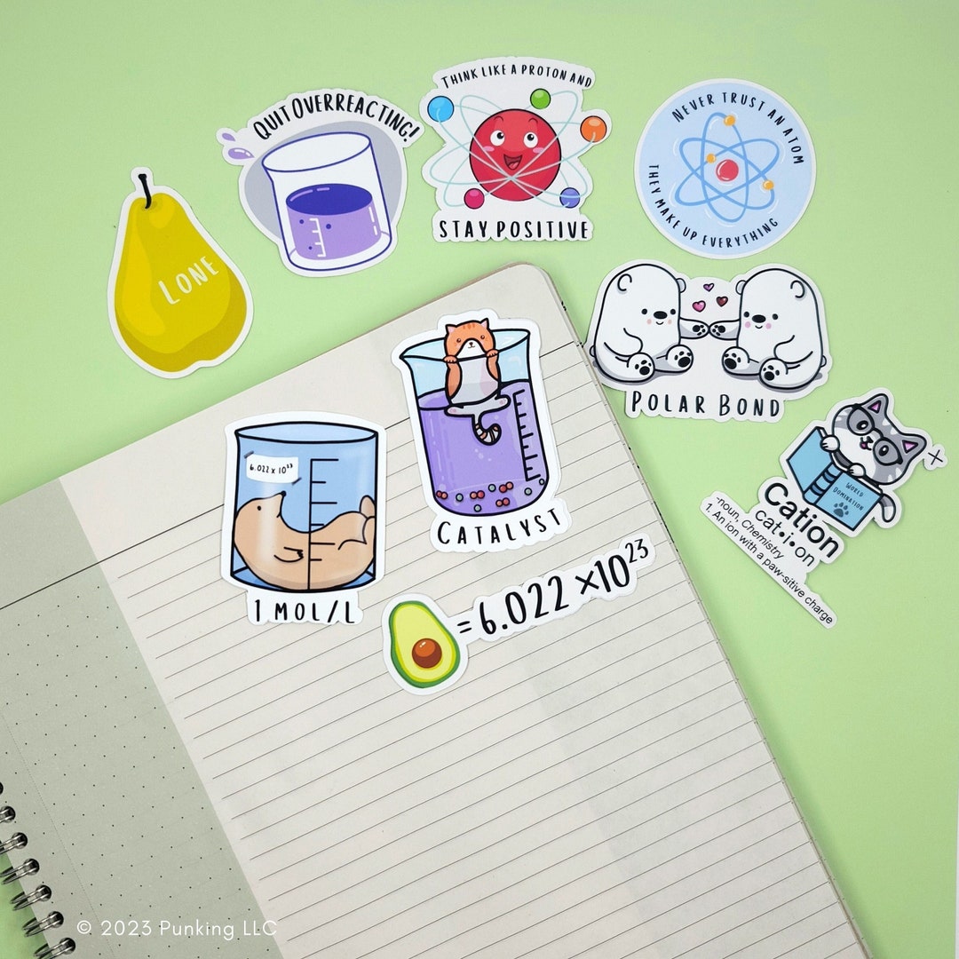 Chemistry Pun Stickers | Science, Chemistry, Orgo, Pre-med, Biology ...