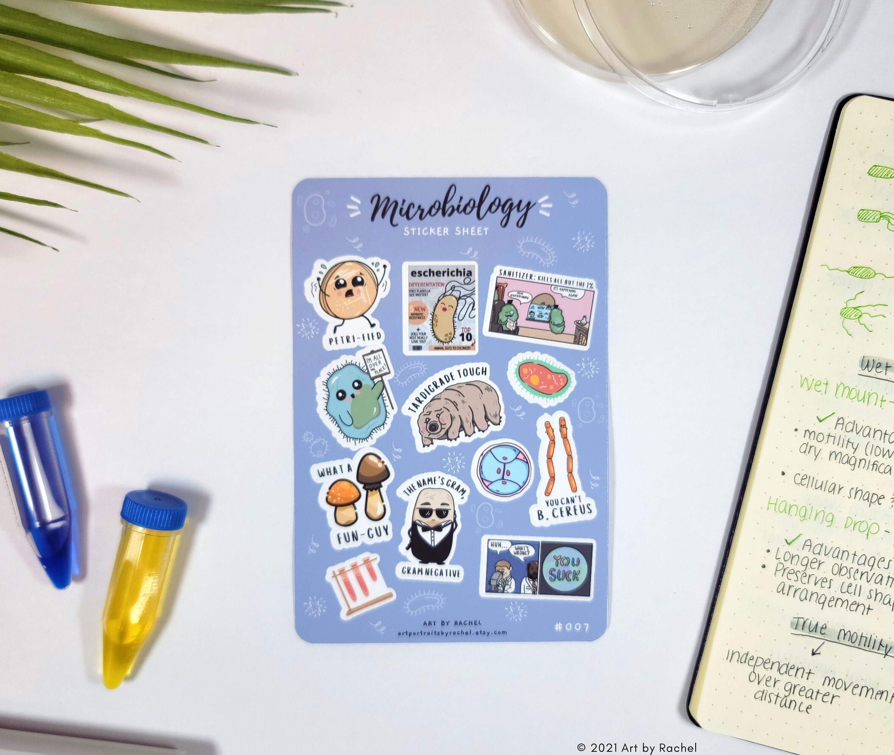 Microbiology Sticker Sheet Science Immunology Biology - Etsy