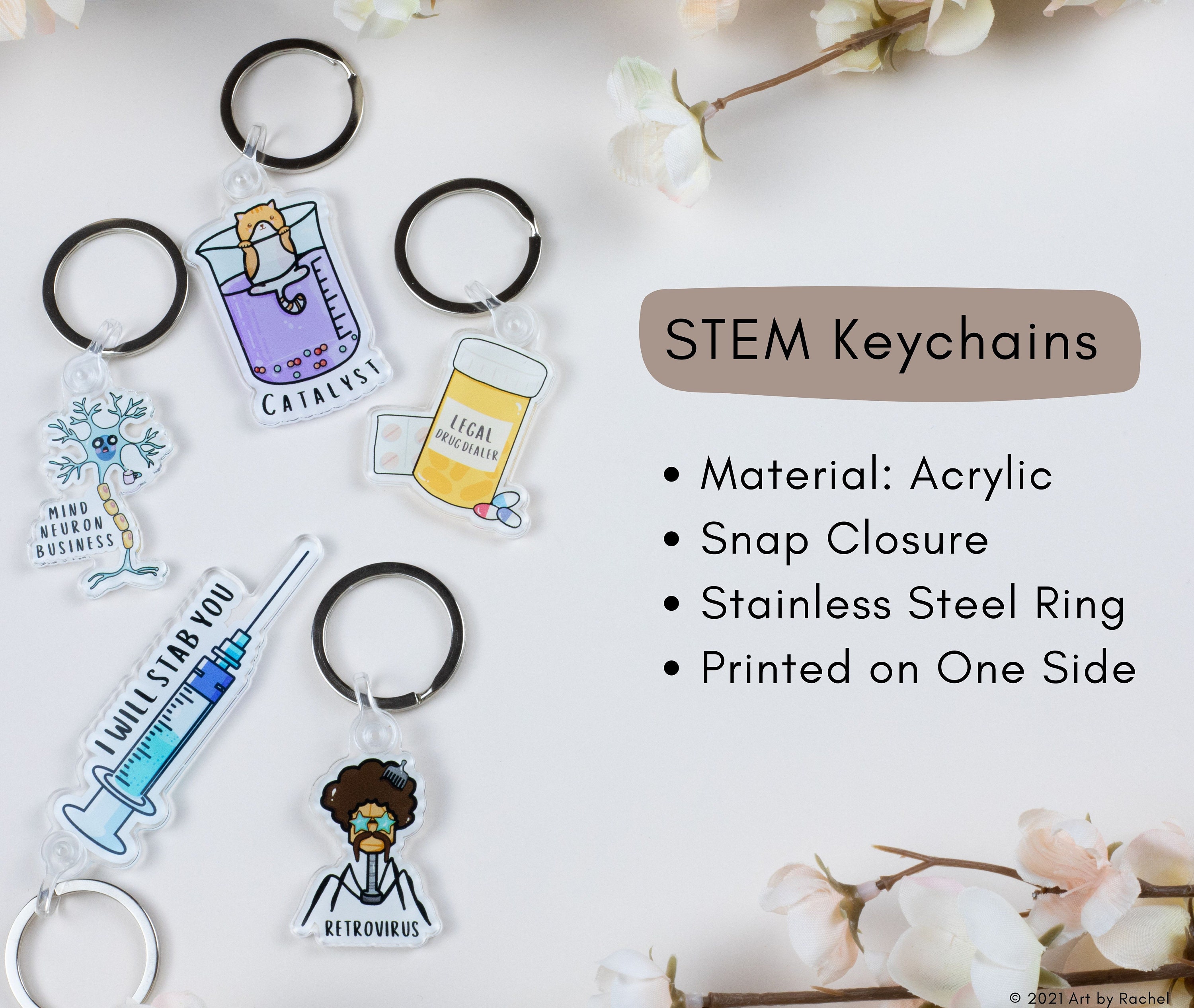 STEM Mini Keychains | Science, Chemistry, Nursing, Medicine | Acrylic ...