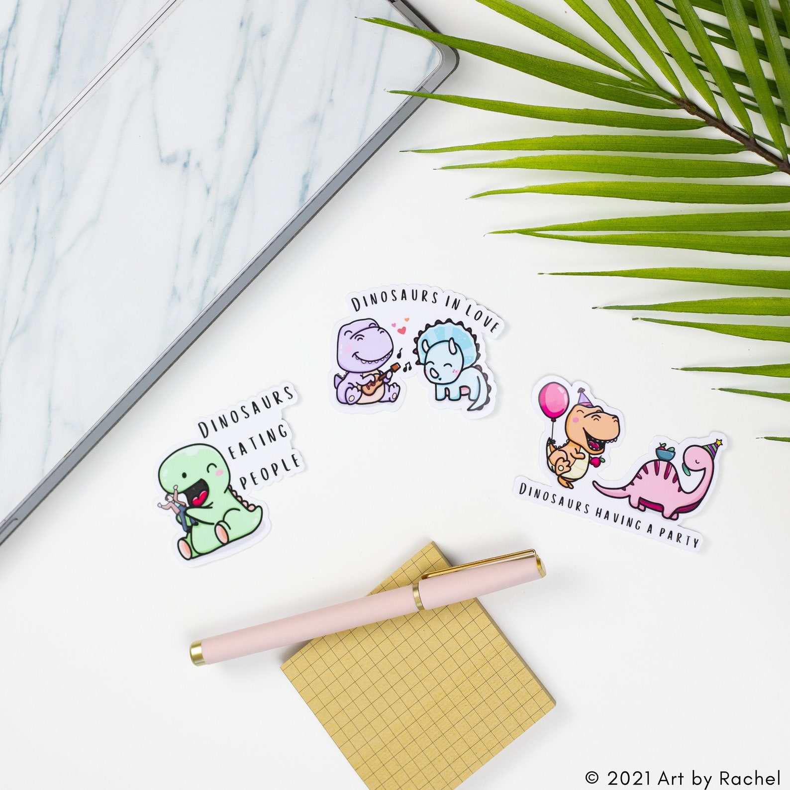 Dinosaurs in Love | Stickers or Magnets | Tik Tok, Cute Dinosaurs ...