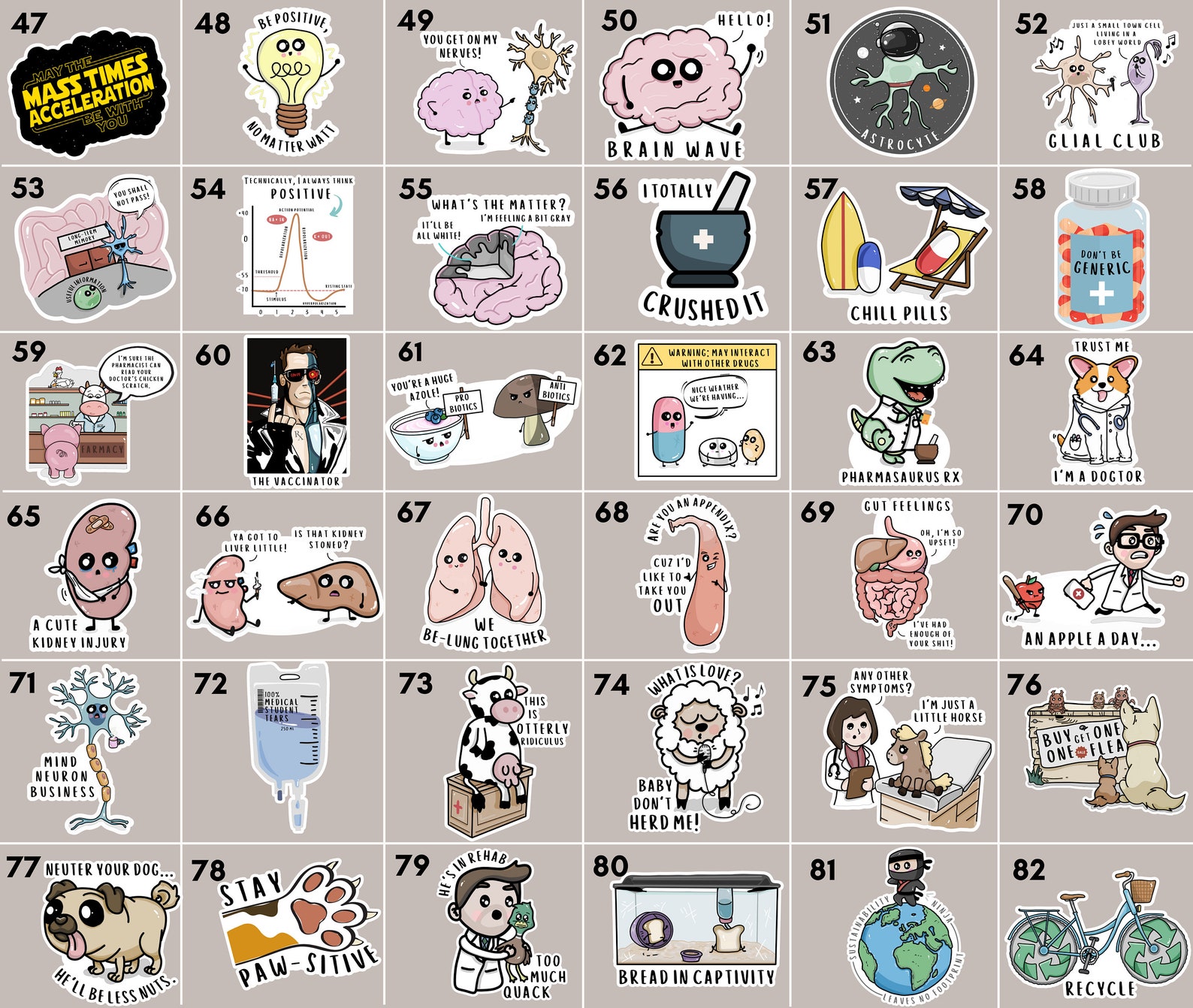 Make Your Own: STEM Sticker Pack Science Medical - Etsy