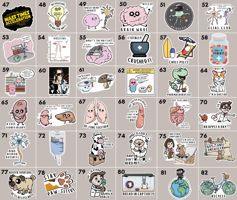 Make Your Own: STEM Sticker Pack Science Medical - Etsy