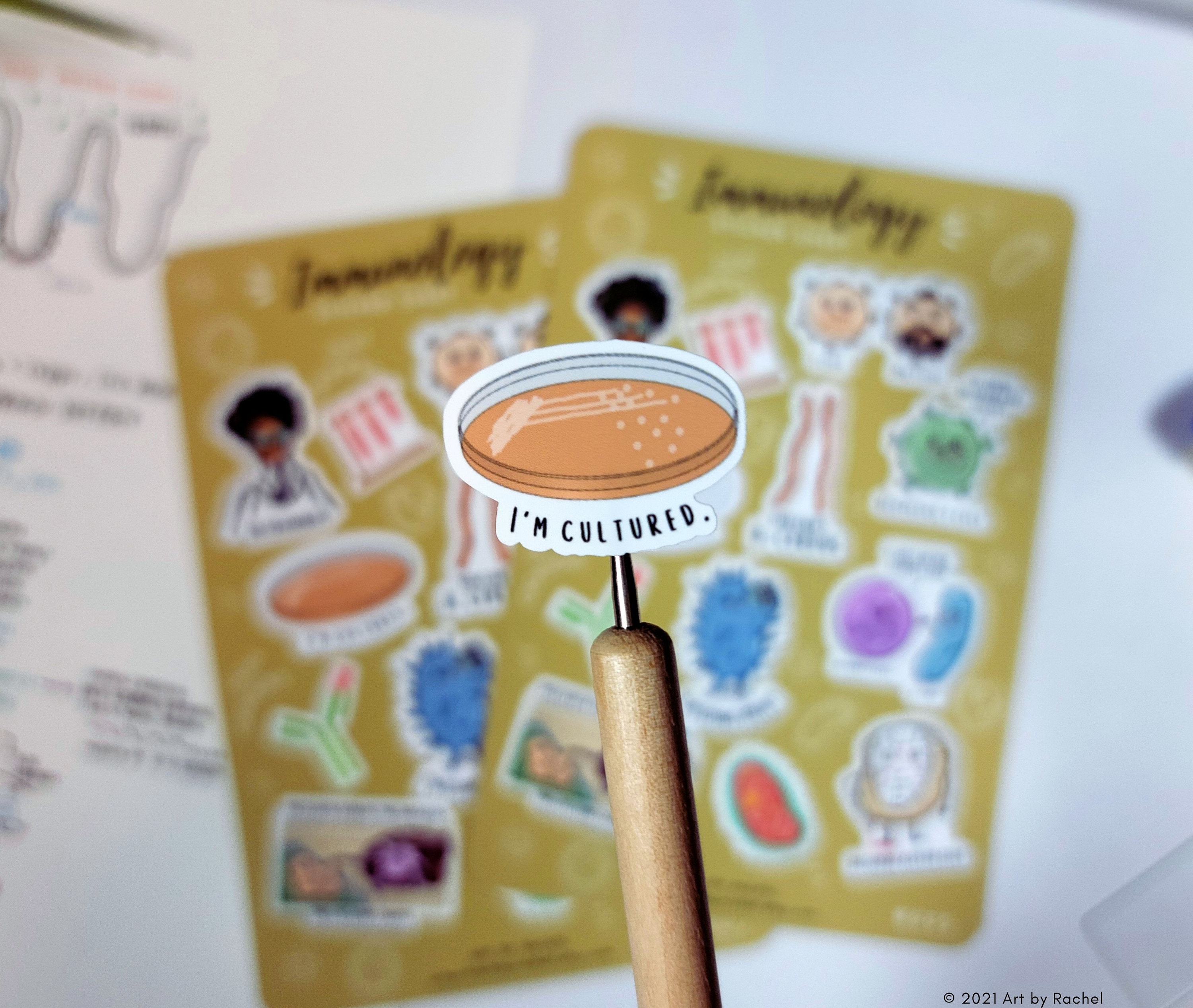 Immunology Sticker Sheet Science Microbiology Biology | Etsy