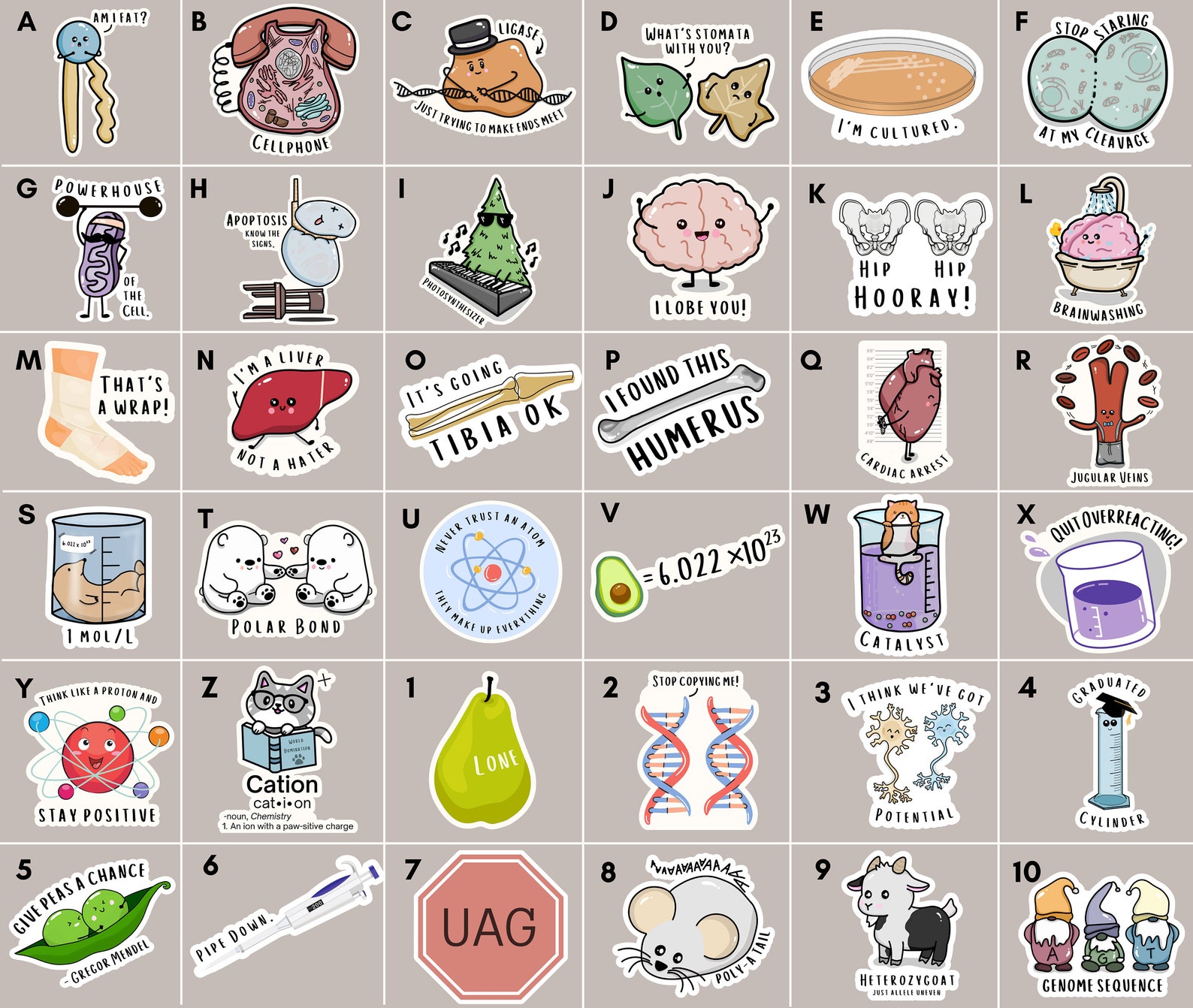 Make Your Own: STEM Sticker Pack Science Medical - Etsy