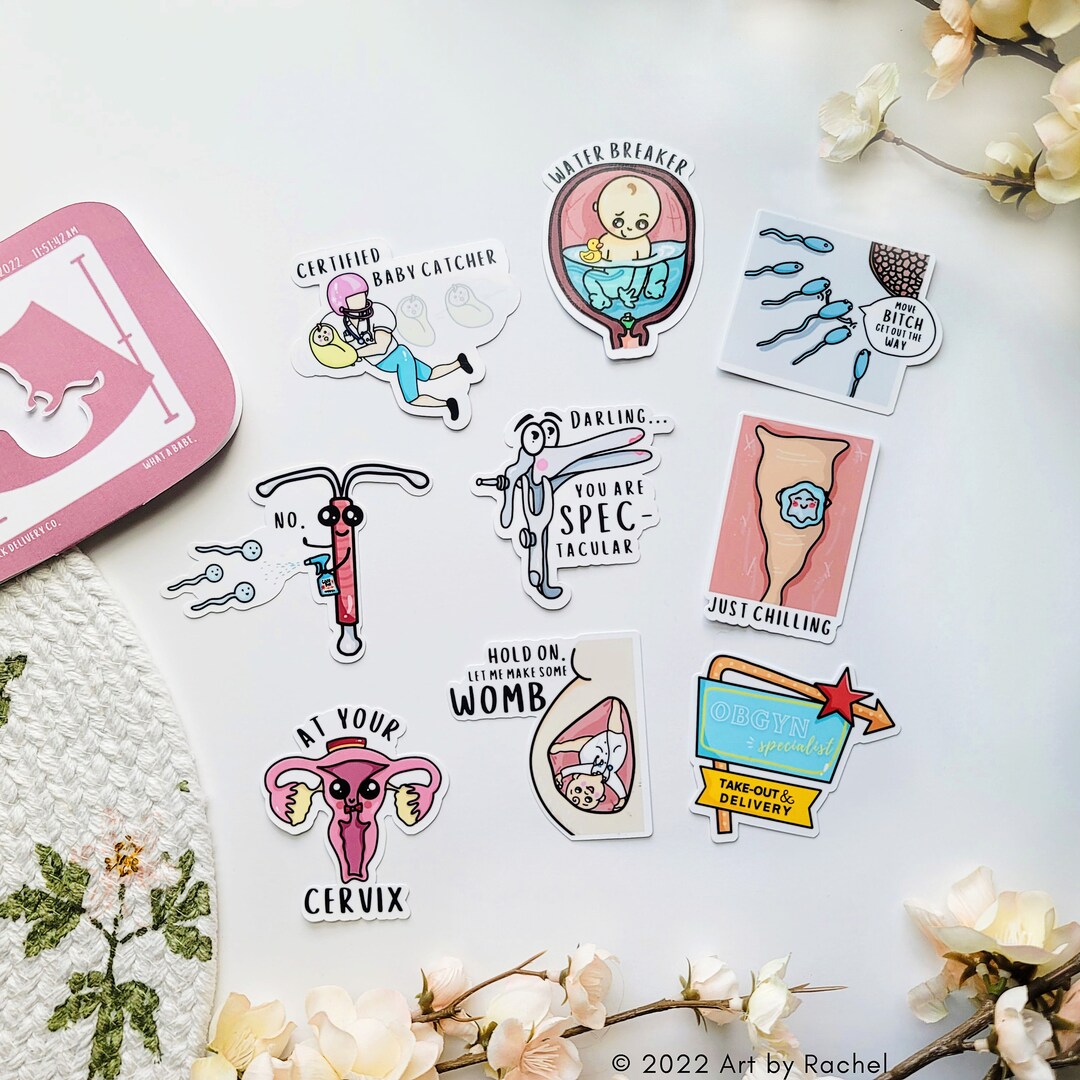 OB/GYN Pun Stickers Pediatrician Gynecologist Obstetrician - Etsy