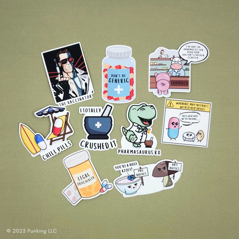 Pharmacy Pun Stickers Science Medicine Biochem Nursing - Etsy