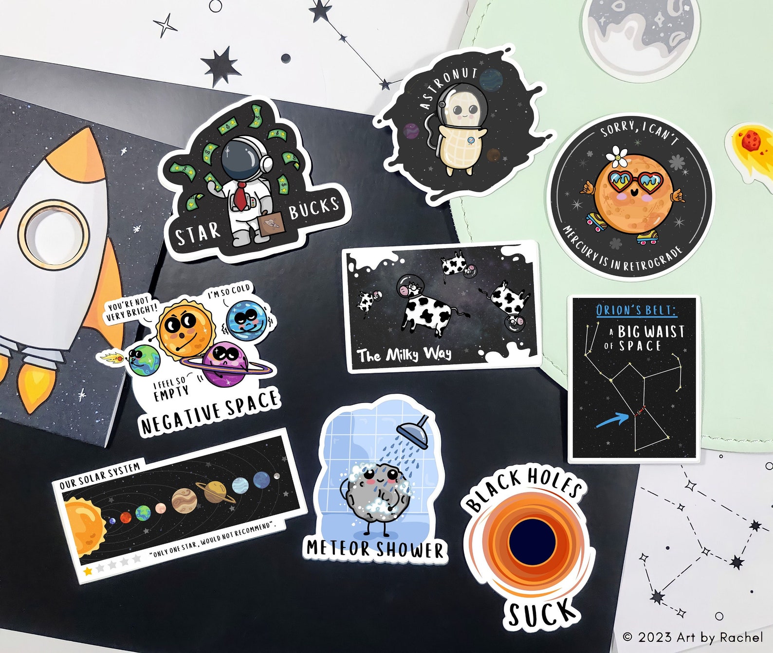 Astronomy Pun Stickers Space Cosmology Planetary Science - Etsy