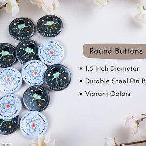 STEM Buttons + Pins | Science, Chemistry, Medicine, Neuroscience ...
