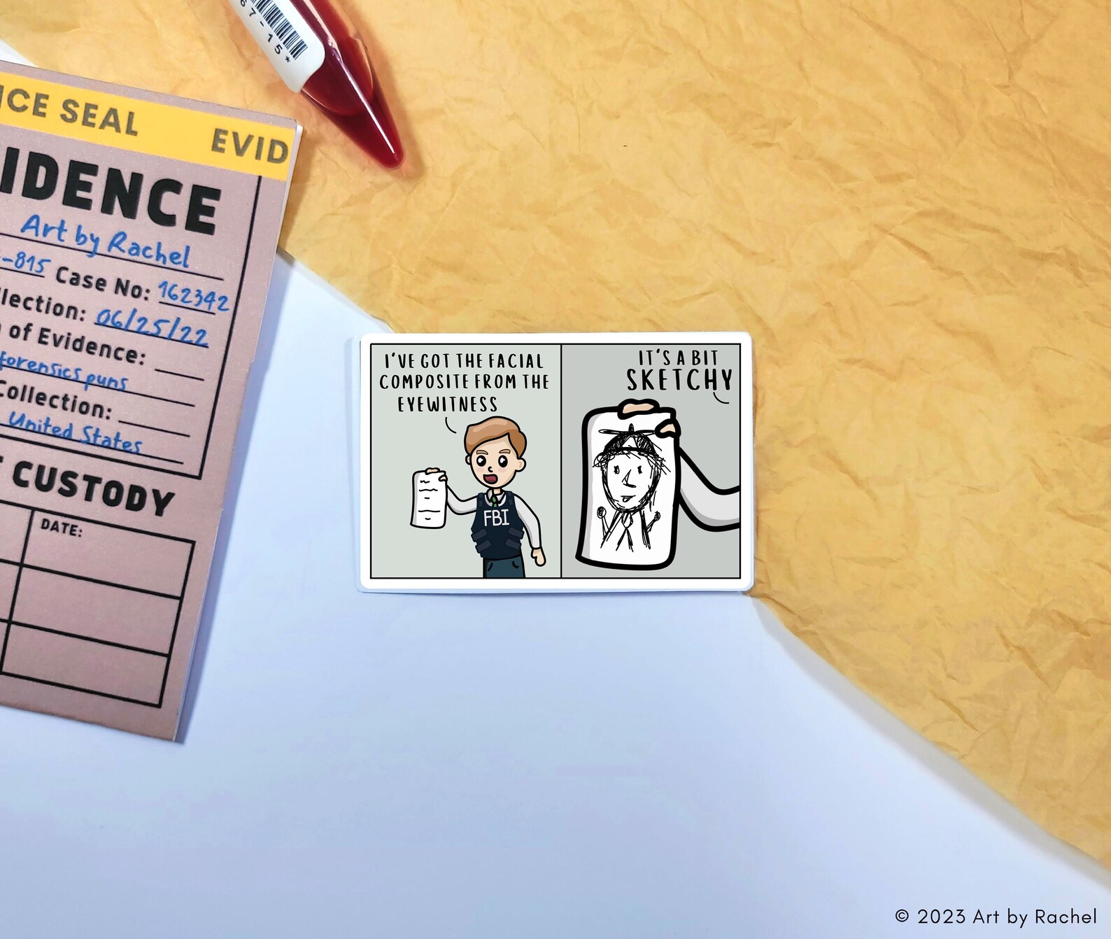 Forensics Pun Stickers Criminology Crime Scene Investigator - Etsy