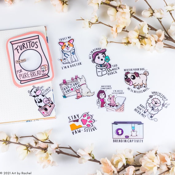 Veterinary Pun Stickers Vet Tech Medicine Animal Science - Etsy