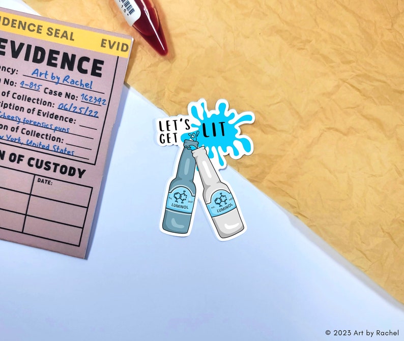 Forensics Pun Stickers Criminology Crime Scene Investigator - Etsy