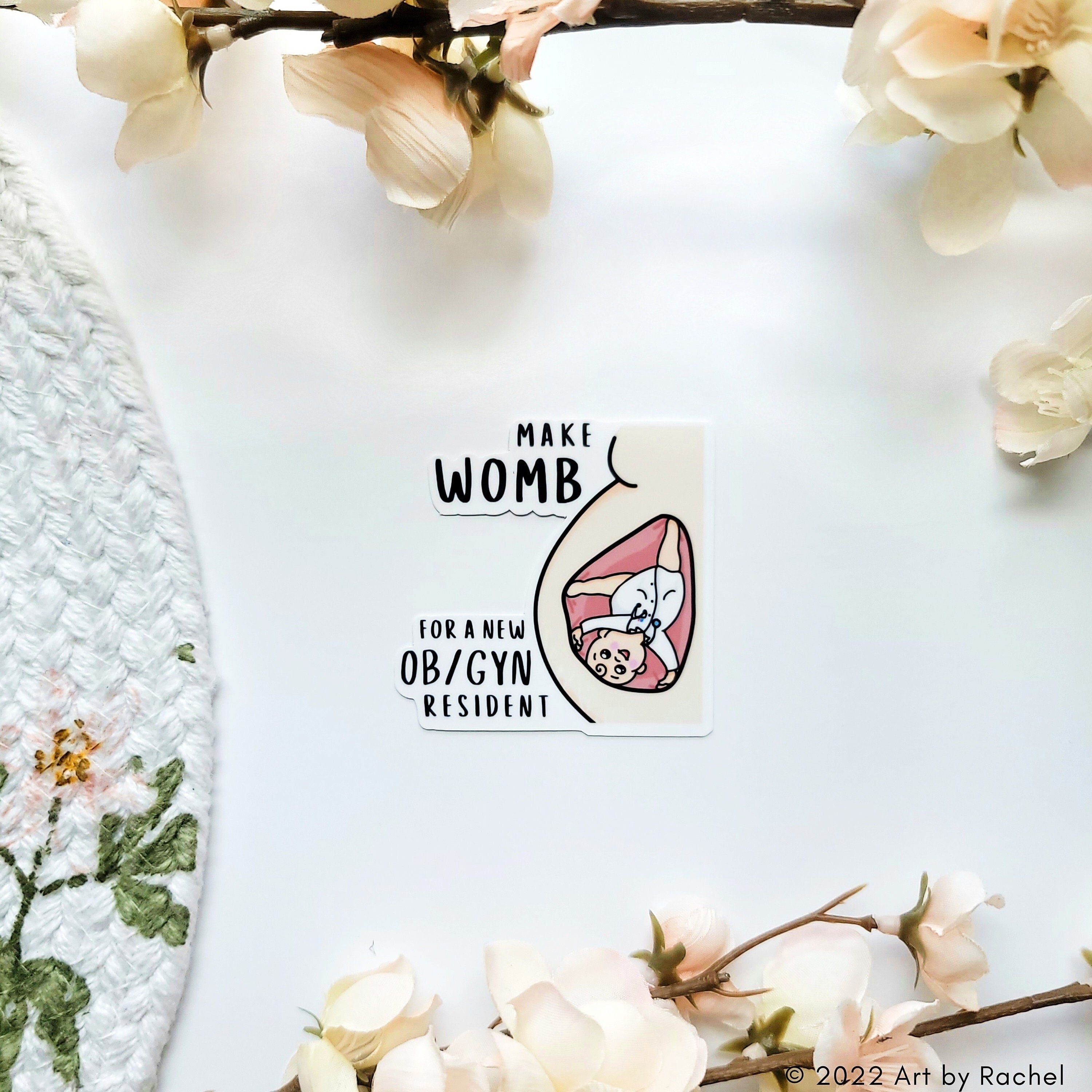 Make Womb - New OB/GYN Resident | Sticker or Magnet | Pediatrics ...