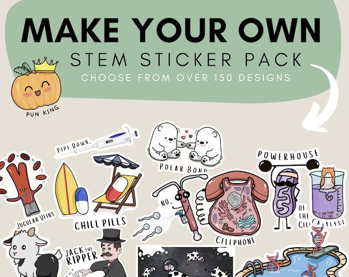 50/100pcs Laboratory Science Chemistry Stickers Physics Biology ...