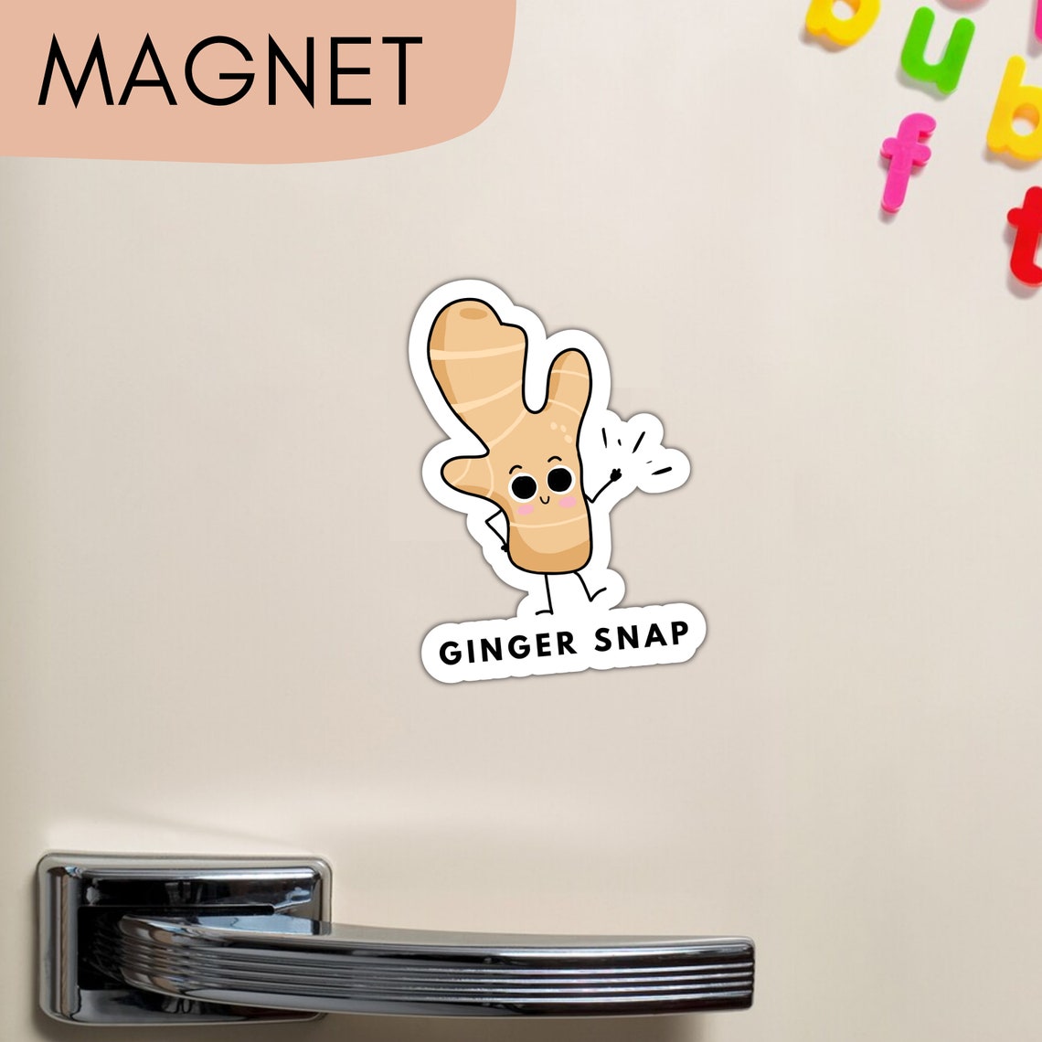 Ginger Snap Pun Sticker or Magnet Food Pun Cute | Etsy