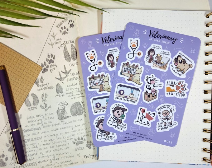 Biology Sticker Sheet Science Genetics Pre-med Bullet - Etsy