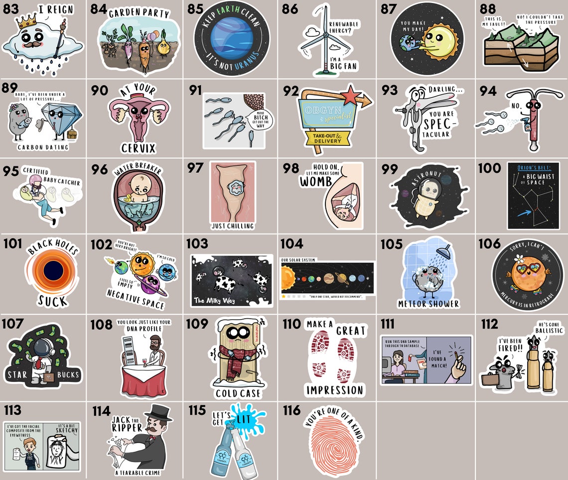 Make Your Own: STEM Sticker Pack Science Medical - Etsy