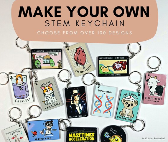Make Your Own: STEM Keychains Science Chemistry Pre-med - Etsy