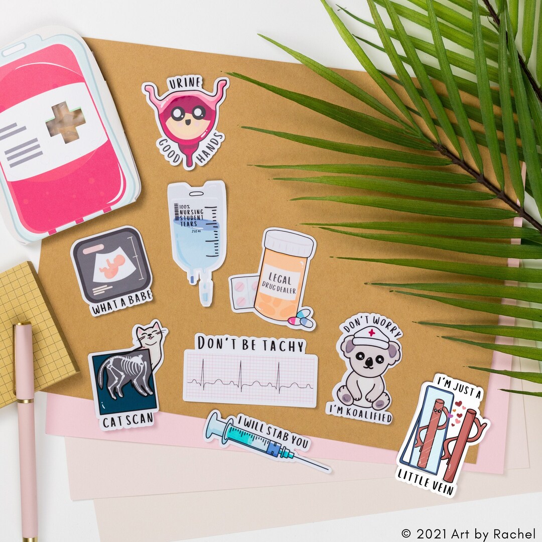 Nursing Pun Stickers Science Nursing Pre-med Anatomy - Etsy