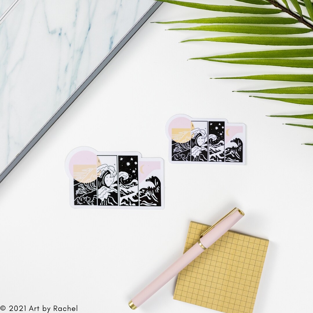 Abstract Wave Design Sticker Magnet - Etsy