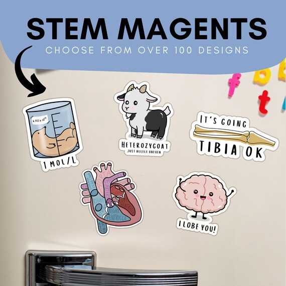 STEM Pun Magnets Science Biology Chemistry Pre-med - Etsy