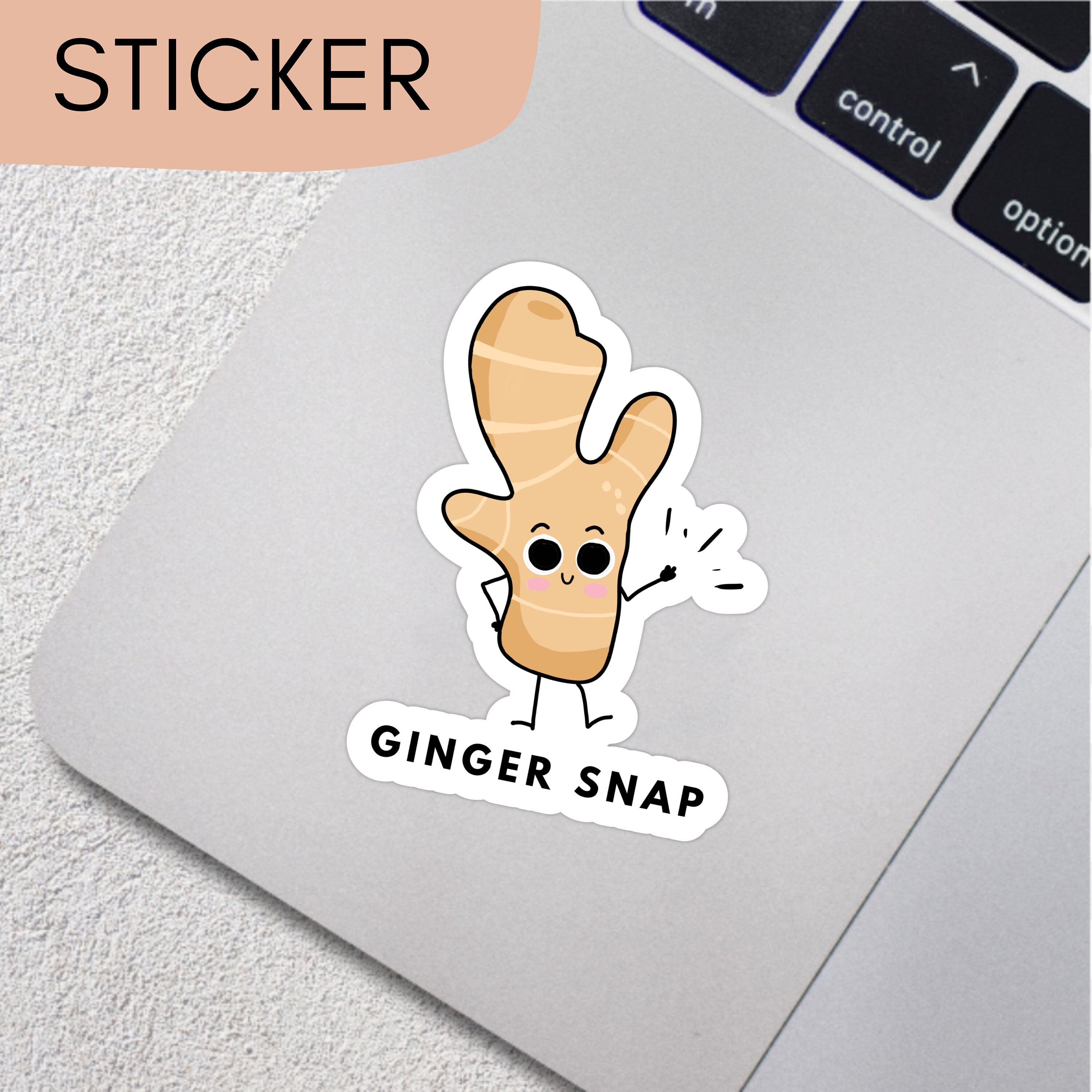 Ginger Snap Pun Sticker or Magnet Food Pun Cute | Etsy