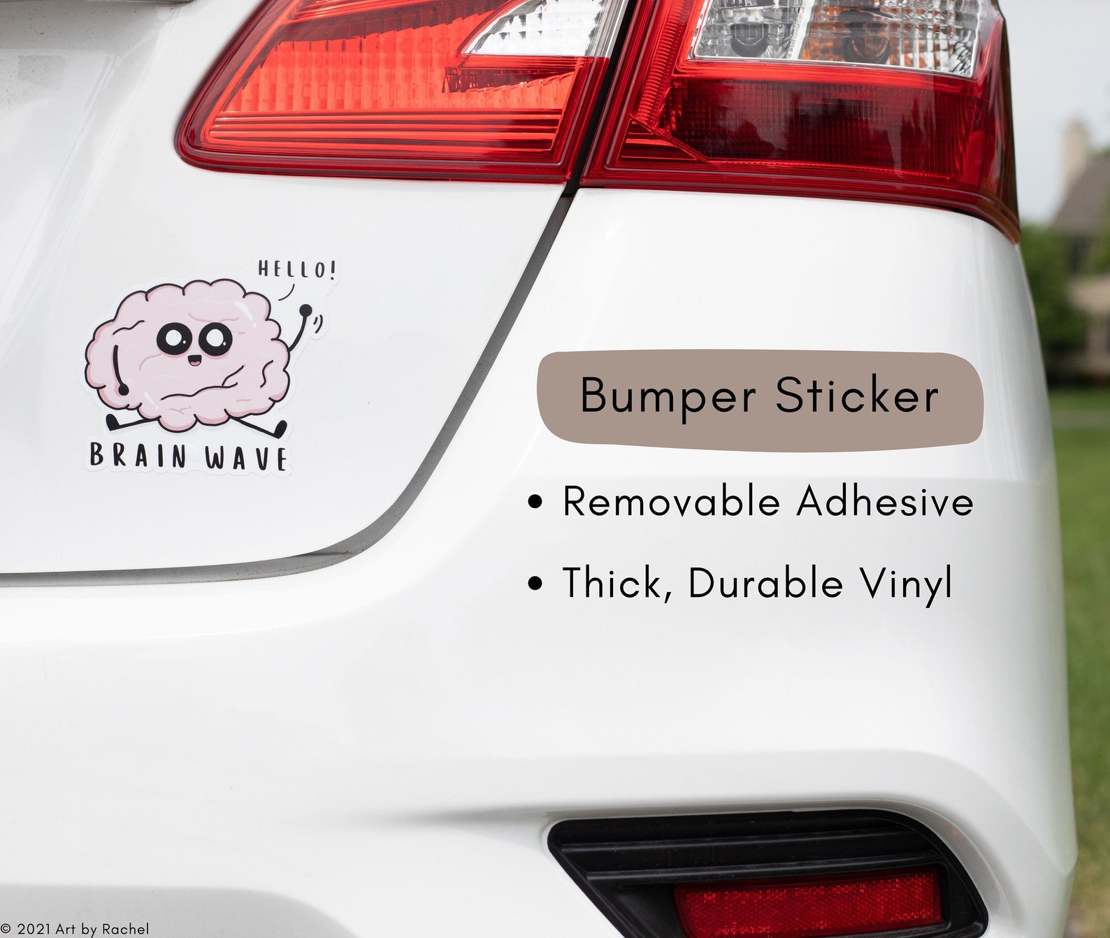 Brain Wave Bumper Sticker | STEM, Science, Neuroscience, Pun | Science ...