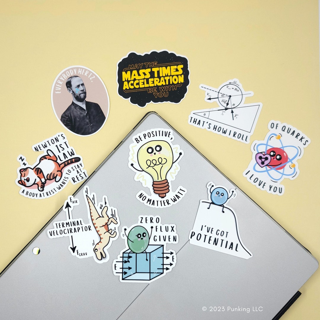 Physics Pun Stickers | Science, Physics, Math, Chemistry | Water ...