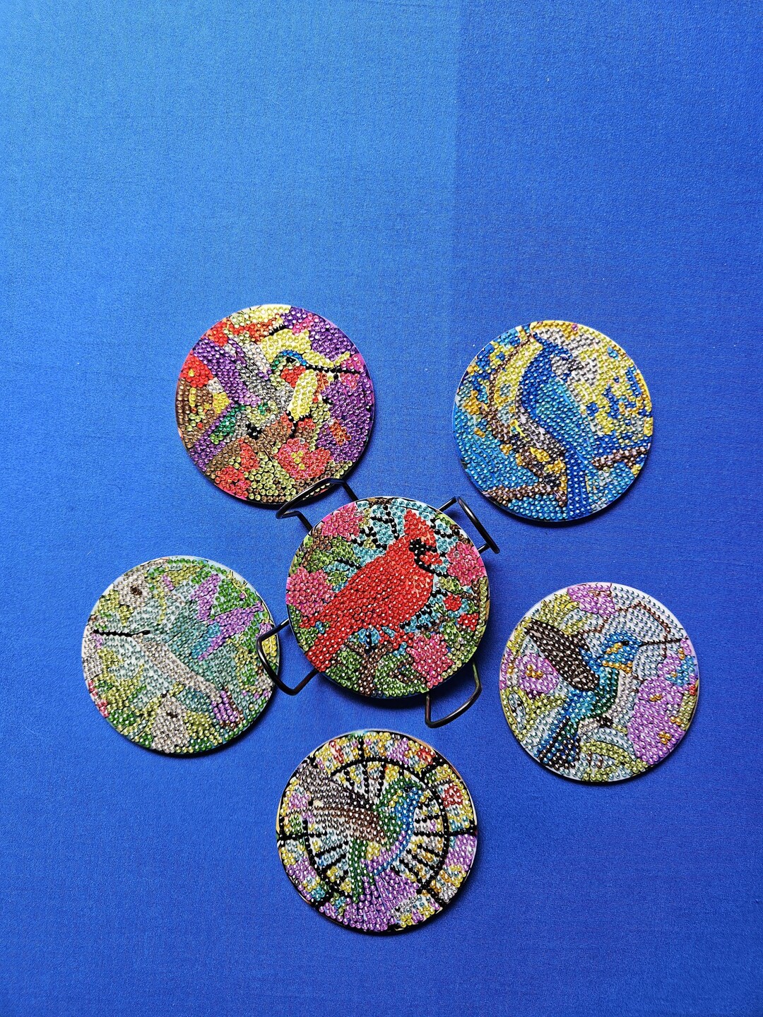 Diamond Art 6 Piece Set With Metal Holder. - Etsy