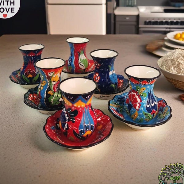 Turkish Pottery Tea Set - Etsy