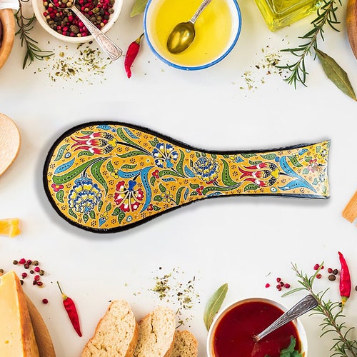 2x Ceramic Spoon Rest Set for Kitchen Unique Handmade Turkish - Etsy