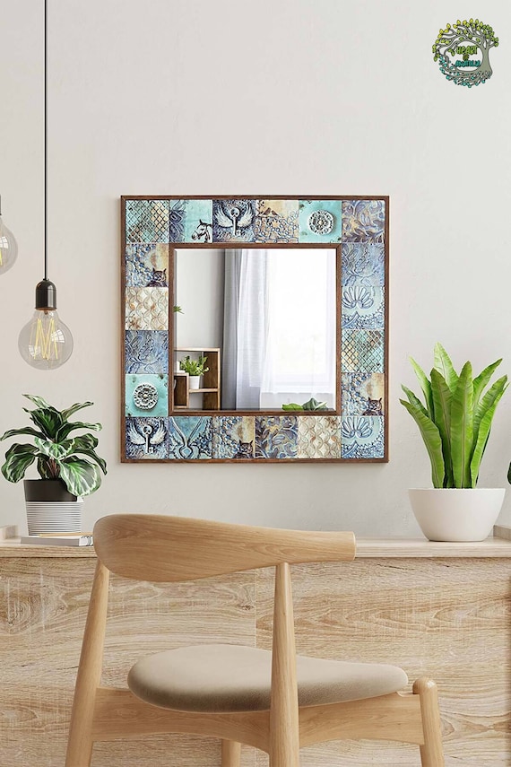 Boho Mirror Wall Decor Mirror Art Full Lenght Boho Mosaic - Etsy