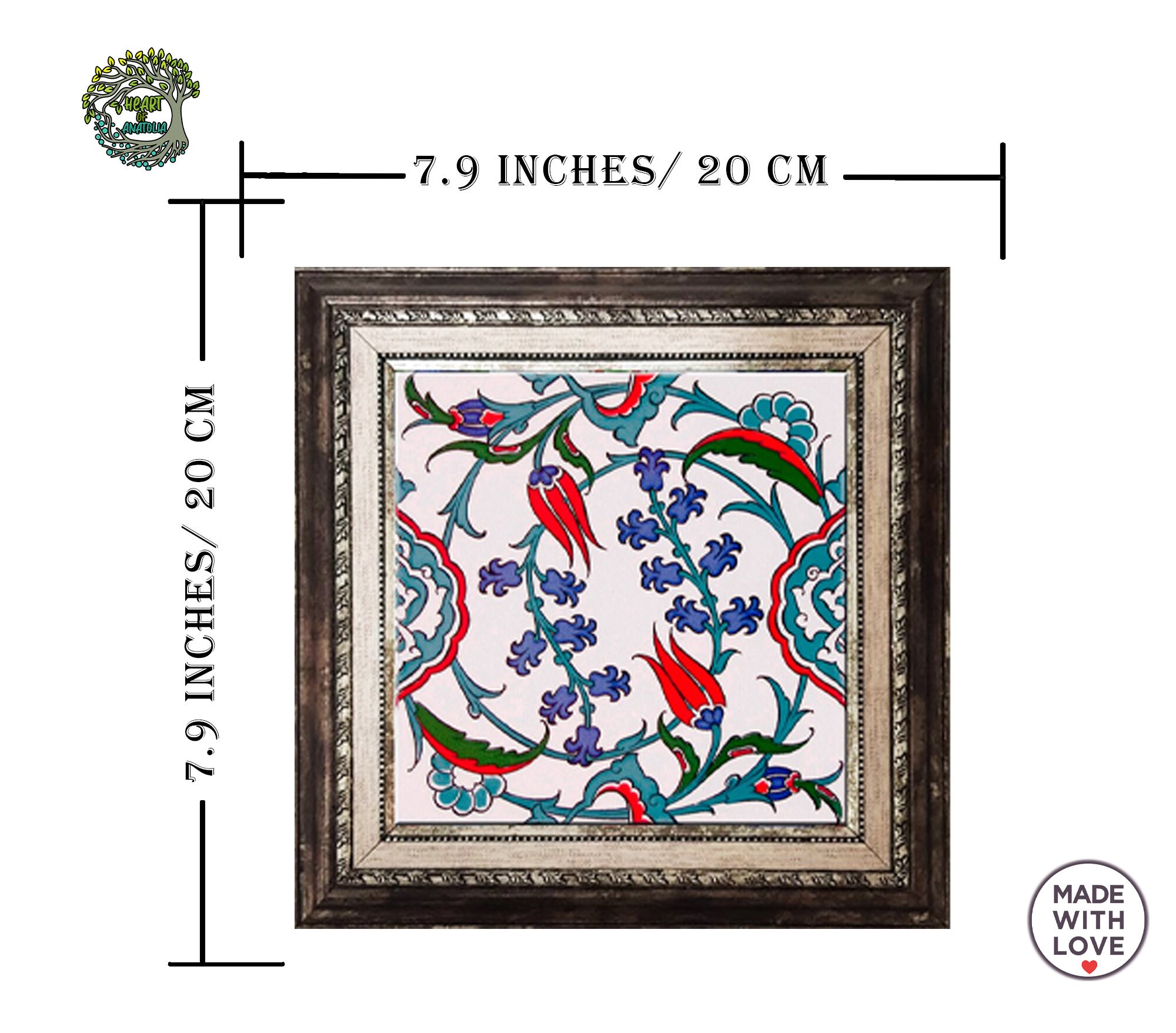 Decorative Ceramic Tile Frame Wall Decor Kitchen Tile Wall - Etsy