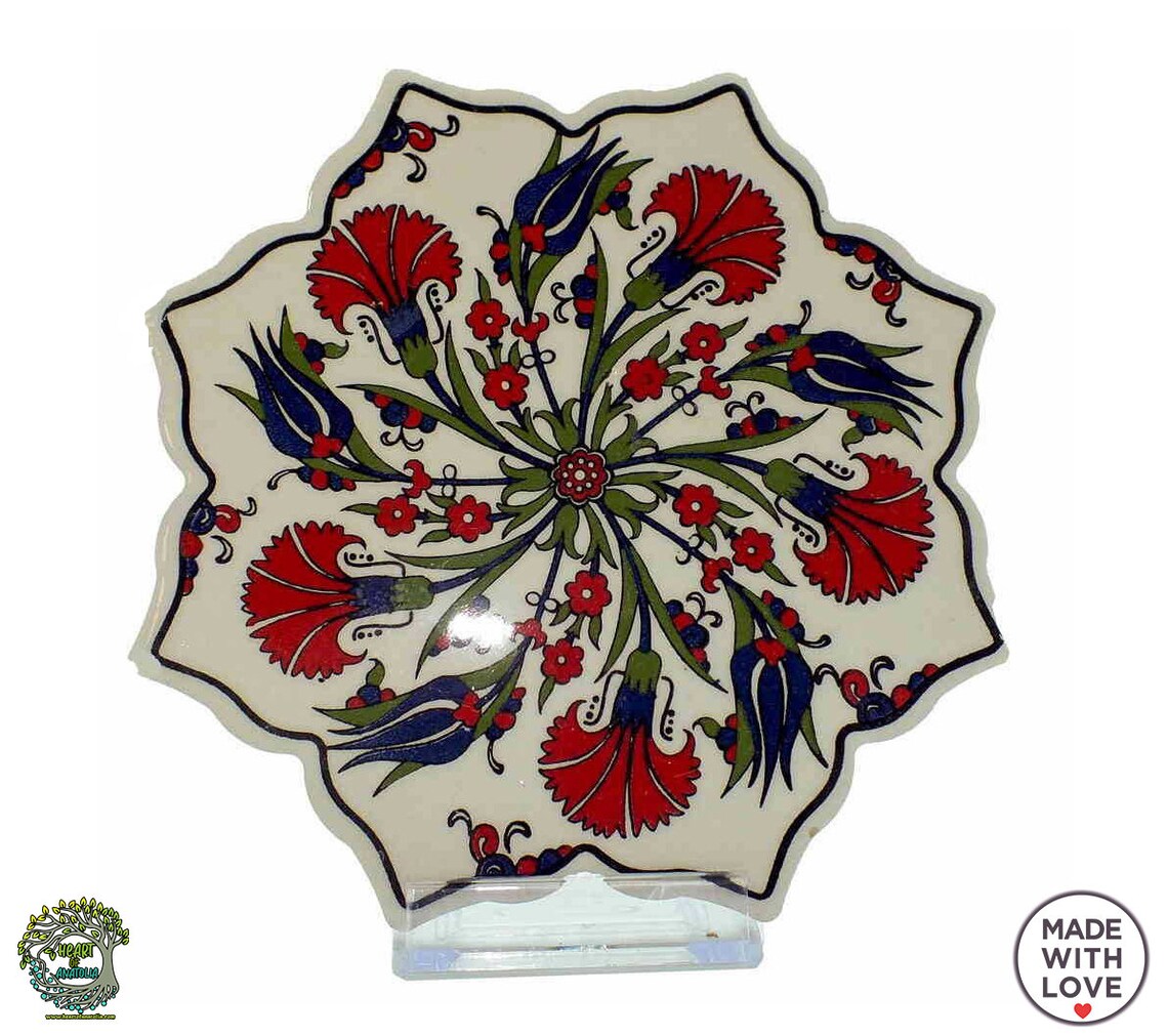 Hand Painted Ceramic Tile Trivet 7 for Hot Dishes Pot | Etsy