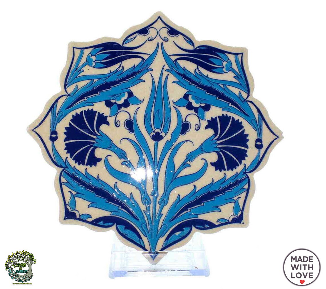 Hand Painted Ceramic Tile Trivet 7 for Hot Dishes Pot | Etsy