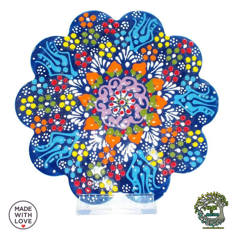 Dark Green Turkish Ceramic Handmade Trivet for Hot Pot Dishes | Etsy