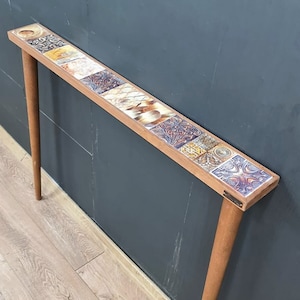Console Table | Handmade Wood & Stone Unique Side Table | Unique ...
