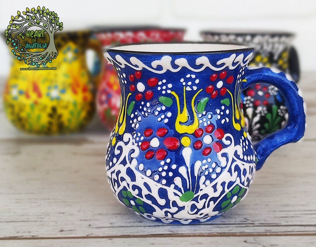 Ceramic Coffee Mug | Handmade Large Pottery Mug | Turkish Coffee Tea ...
